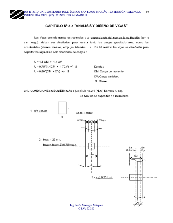 (DOC) CAPÍTULO Nº 3 .: "ANÁLISIS Y DISEÑO DE VIGAS"