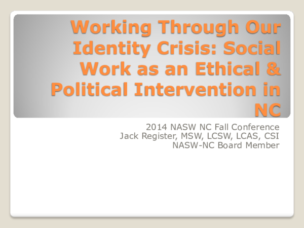 (PPT) 2014 NASW Fall Conference Keynote