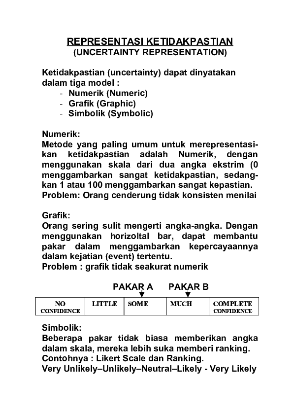 (PDF) REPRESENTASI KETIDAKPASTIAN Very Unlikely–Unlikely–Neutral–Likely ...