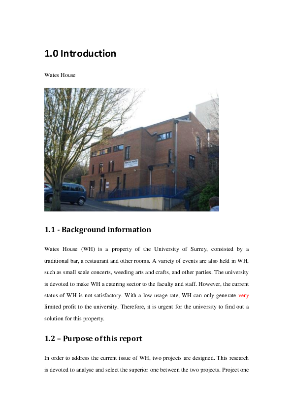 (DOC) 0 Introduction Wates House