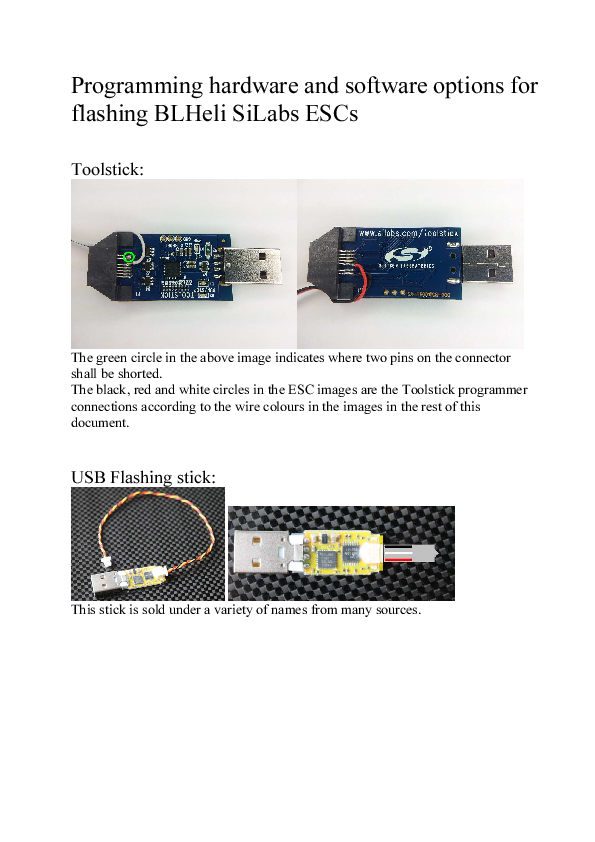 (PDF) Programming hardware and software options for flashing BLHeli ...