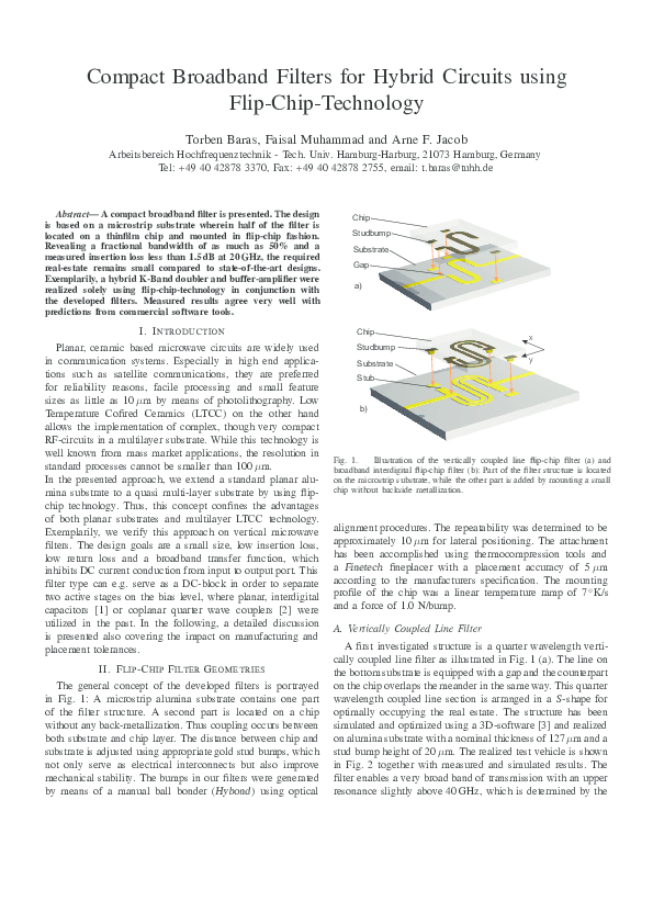 (PDF) Compact Broadband Filters for Hybrid Circuits using Flip-Chip ...