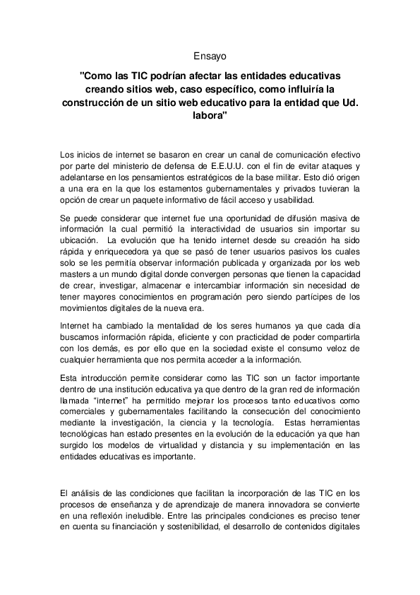 (DOC) Ensayo Web