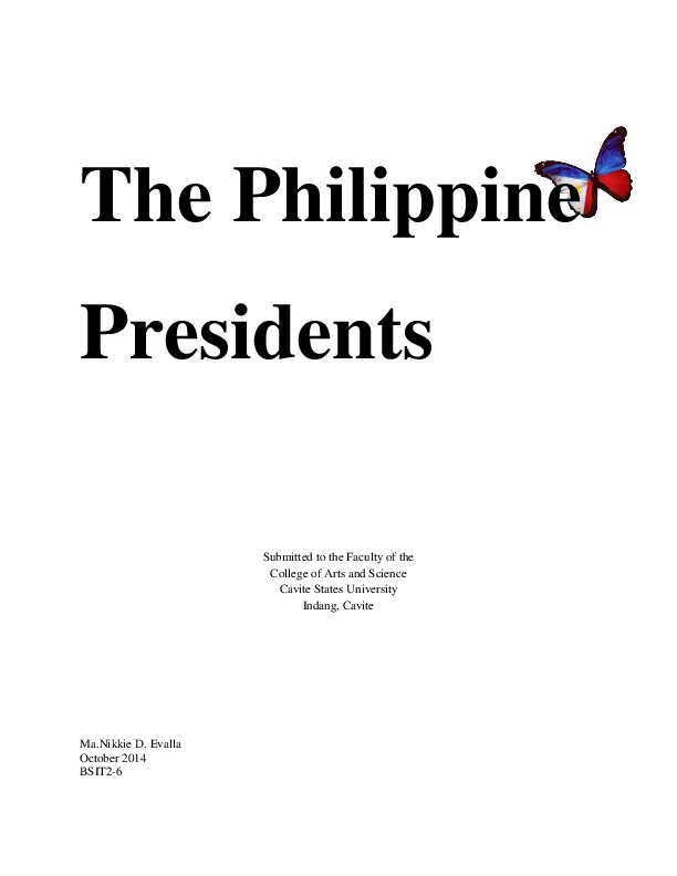 (DOC) Philippine Presidents, Administration, Economy, Program, National ...