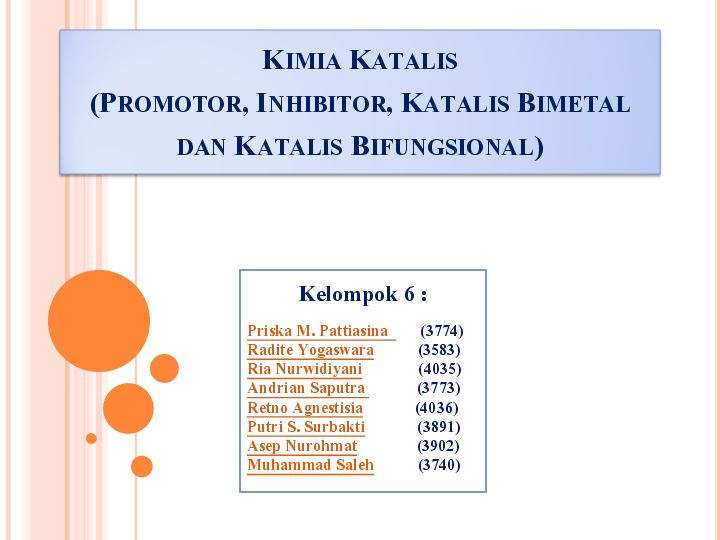(PPT) Kimia Katalis