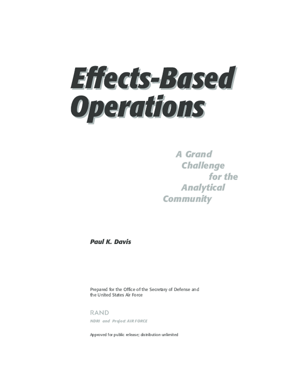 (PDF) Effects-Based Operations Effects-Based Operations A Grand ...