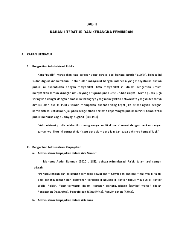 (DOC) BAB II KAJIAN LITERATUR DAN KERANGKA PEMIKIRAN
