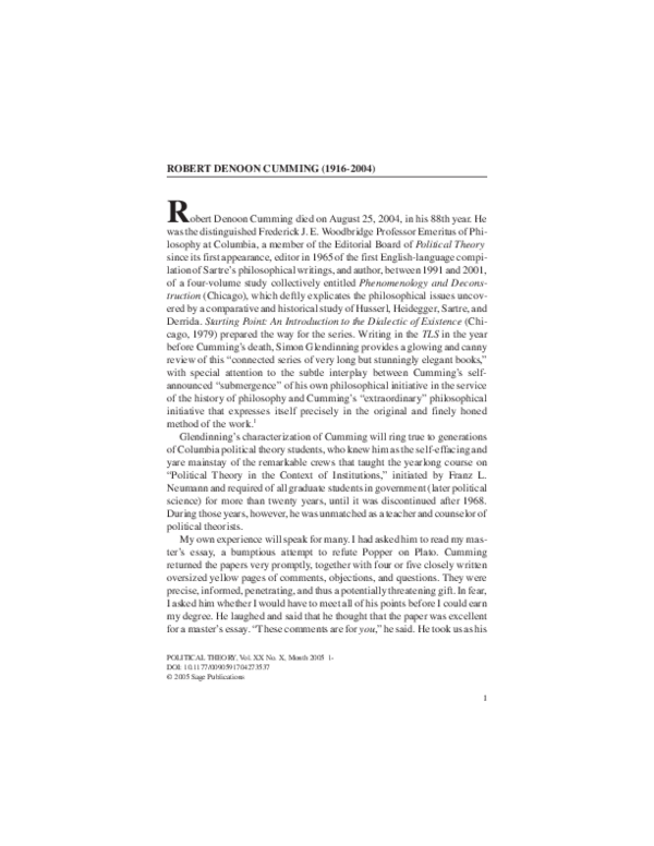 (PDF) Robert Denoon Cumming (1916-2004)