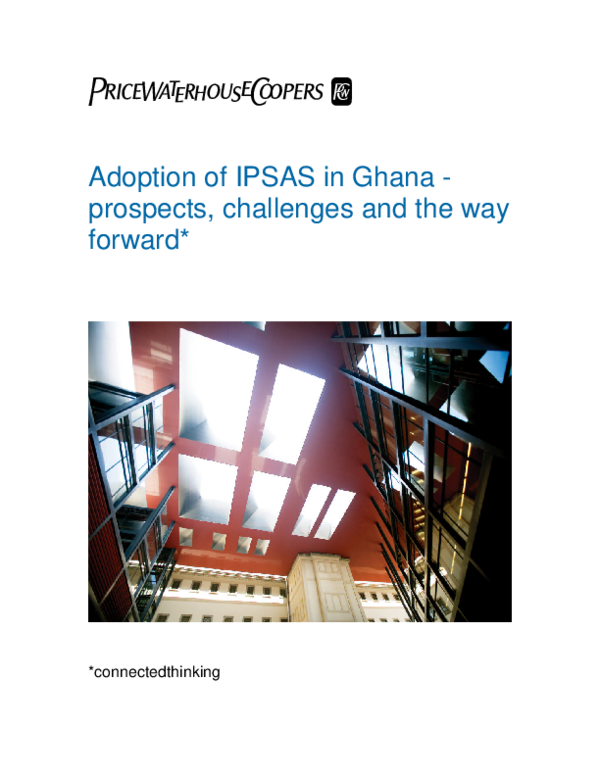 (PDF) Adoption of IPSAS in Ghana - prospects, challenges and the way ...