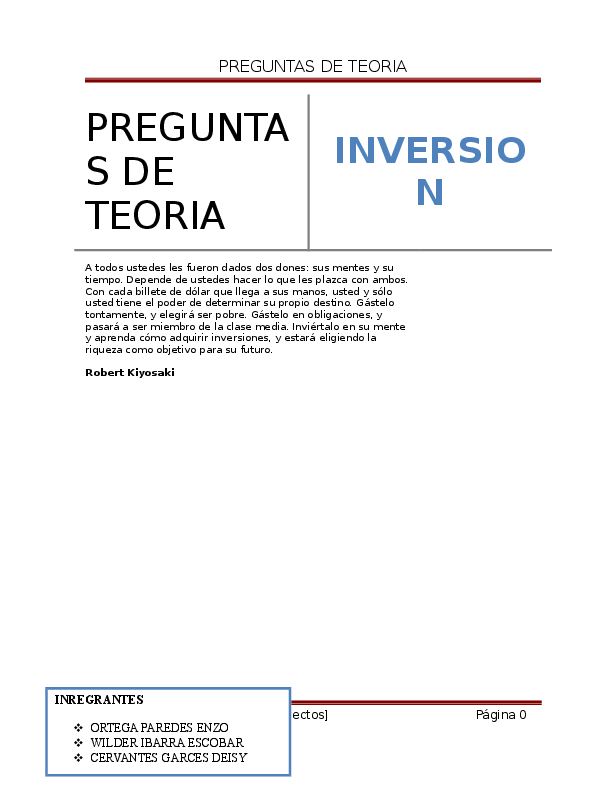 (DOC) TEORIA DE INVERSION