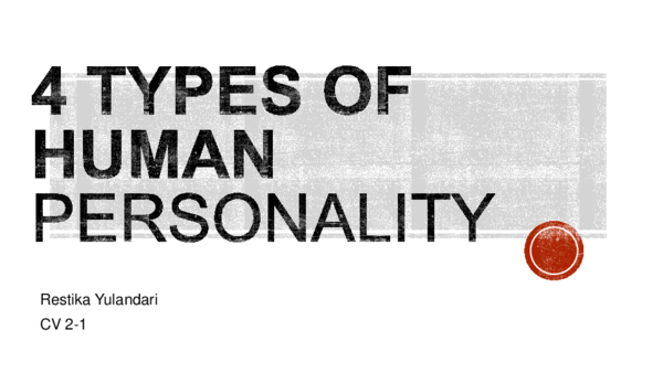(PPT) Human Personality Types