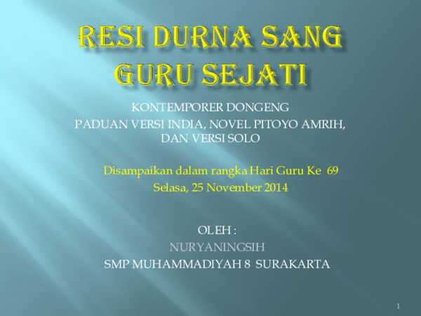 (PPT) RESI DURNA SANG GURU SEJATI