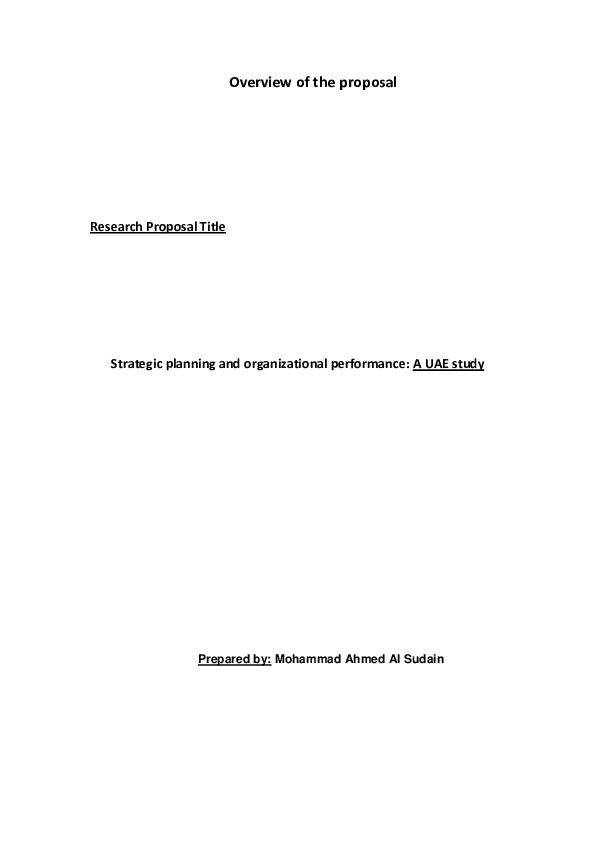 (DOC) Overview of the proposal