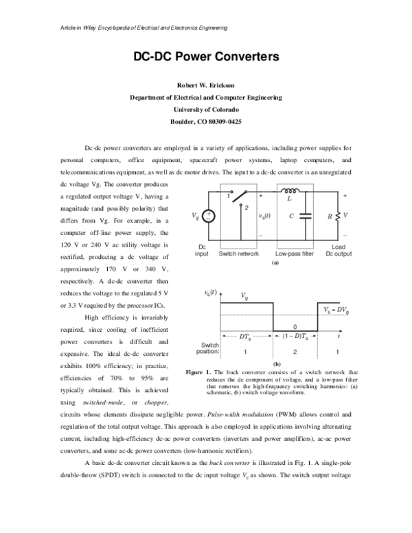 (PDF) DC-DC Power Converters
