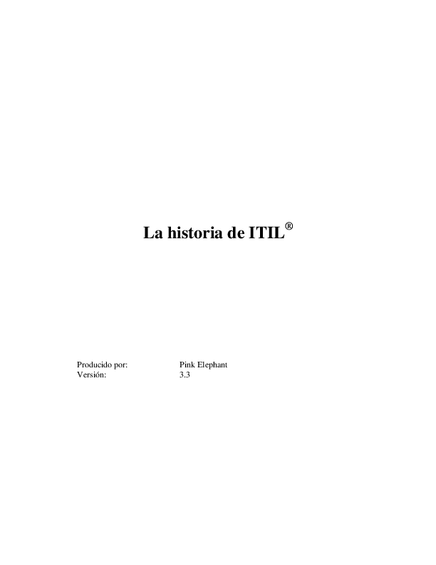 (PDF) La historia de ITIL