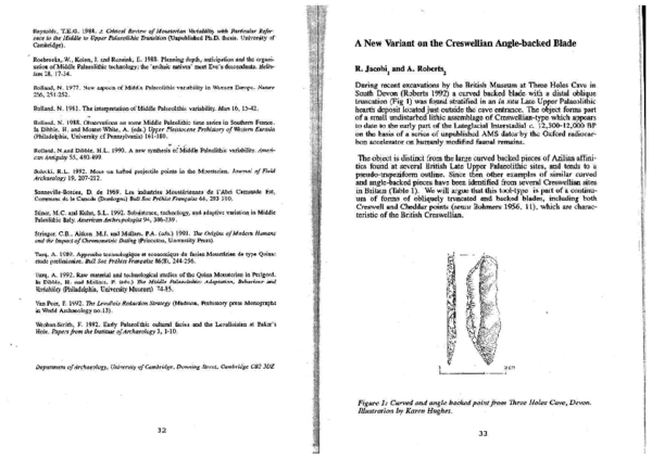 (PDF) A new variant on the Creswellian angle-backed blade