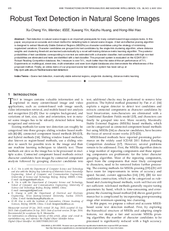 Pdf Robust Text Detection In Natural Scene Images