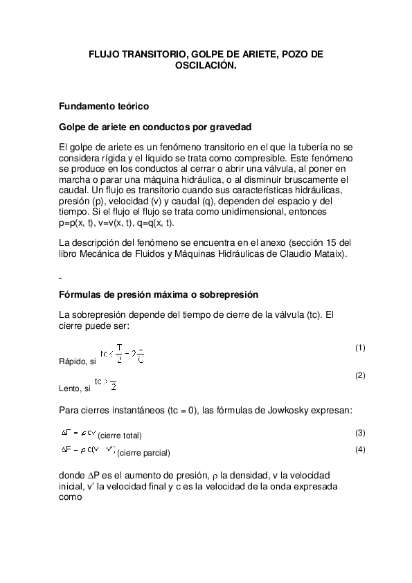 (DOC) FLUJO TRANSITORIO