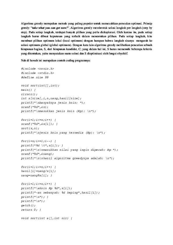 (DOC) Algoritma greedy