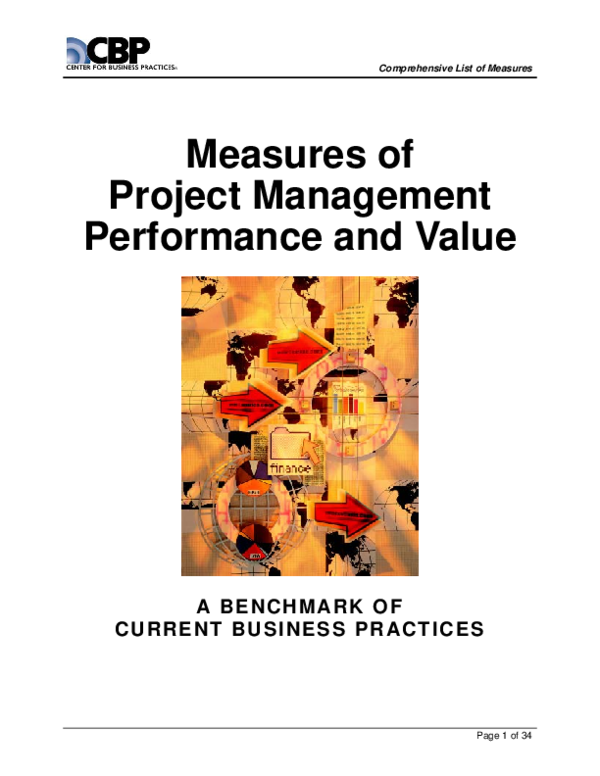 (PDF) Comprehensive List of Measures Measures of Project Management Performance and Value A ...