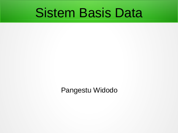 (PDF) Sistem Basis Data