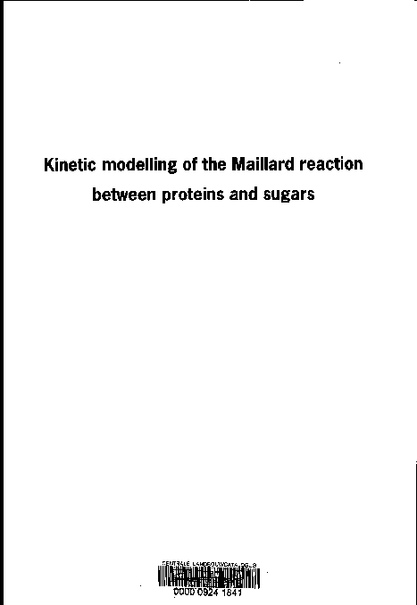 (PDF) Kinetic modelling of the Maillard reaction between proteins and ...