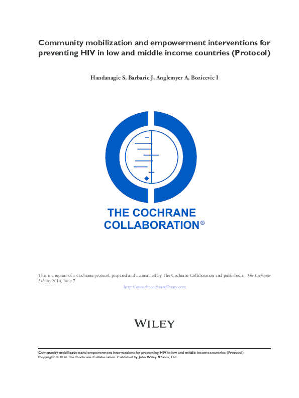 (PDF) Community mobilization and empowerment interventions for ...