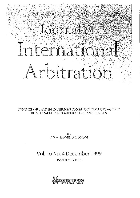 (PDF) Choice of Law in International Contracts: Some Fundamental ...