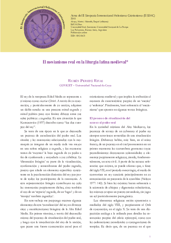 (PDF) El mesianismo real en la liturgia latina medieval