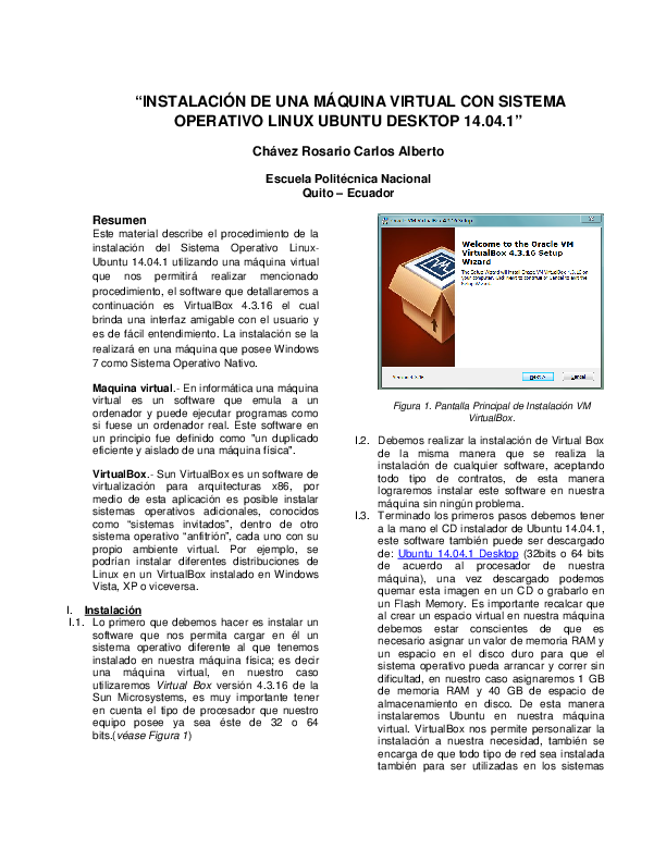 (PDF) "INSTALACIÓN DE UNA MÁQUINA VIRTUAL CON SISTEMA OPERATIVO LINUX ...