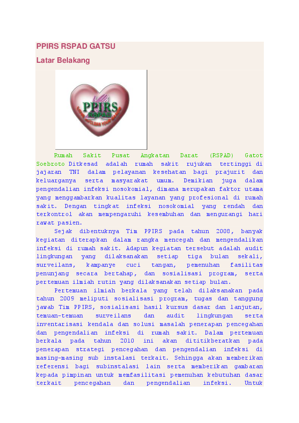(DOC) PPIRS RSPAD GATSU Latar Belakang