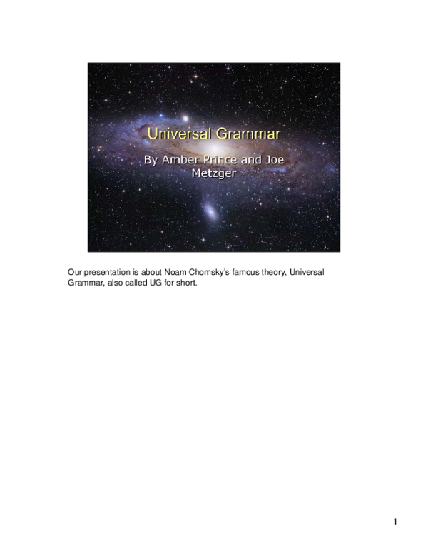 (PDF) Our presentation is about Noam Chomsky’s famous theory, Universal ...