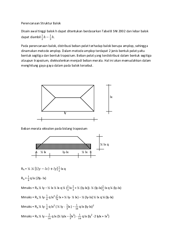(DOC) perencanaan struktur balok