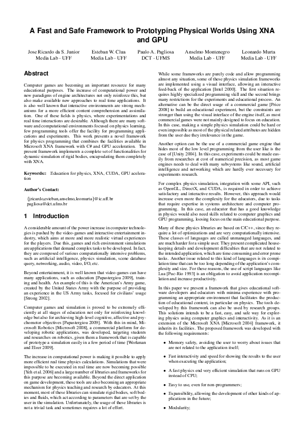 physics simulations in python