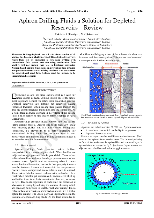 (PDF) Aphron Drilling Fluids a Solution for Depleted Reservoirs – Review