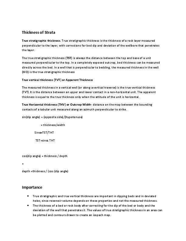 (DOC) Thickness of Strata