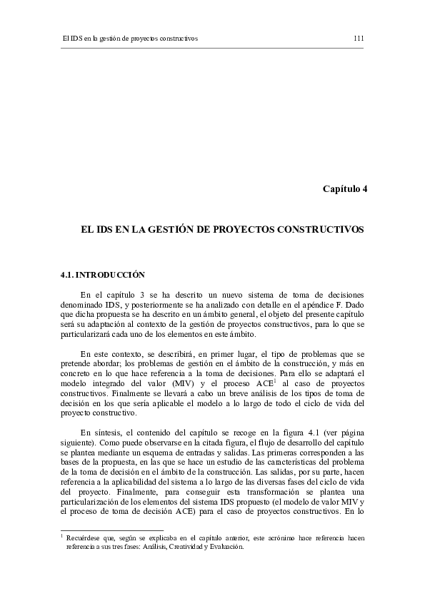 (PDF) El IDS en la gestión de proyectos constructivos 111