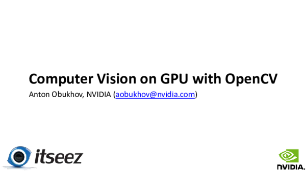 (PDF) Computer Vision on GPU with OpenCV