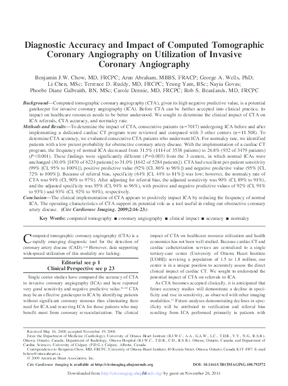 (PDF) Comparison of the Diamond-Forrester Method and Duke Clinical ...