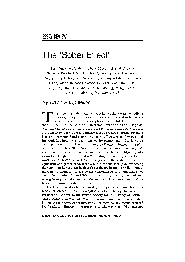 (PDF) The 'Sobel Effect'