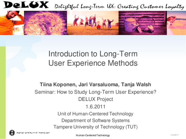 (PDF) Introduction to Long-Term User Experience Methods Human-Centered Technology Contents