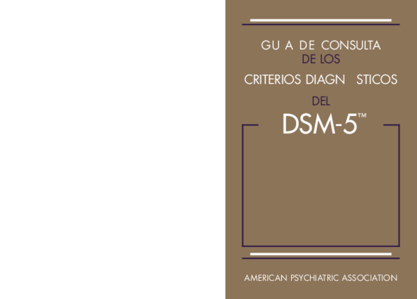(PDF) Criterios diagnósticos DSM-V Español