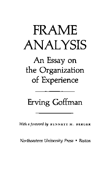 (PDF) Frame Analysis - pp.1-40