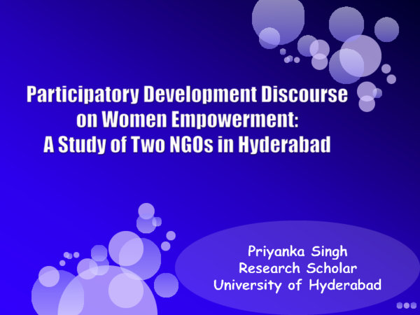 (PPT) Participatory Development Discourse on Women Empowerment
