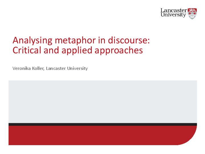 (PDF) Analysing metaphor in discourse: Critical and applied approaches