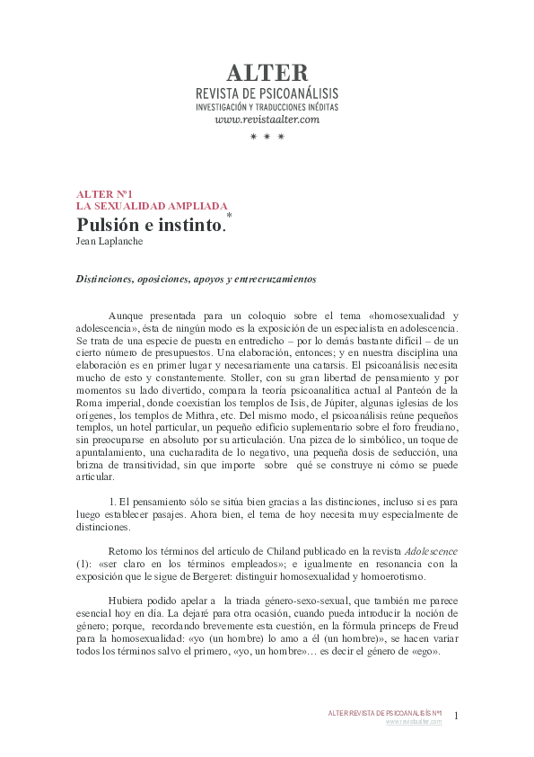 (PDF) Pulsión e instinto