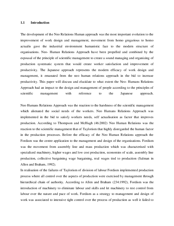 (DOC) Neo Human Relation Theory