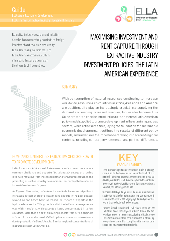(PDF) Maximising Investment and Rent Capture Through Extractive ...