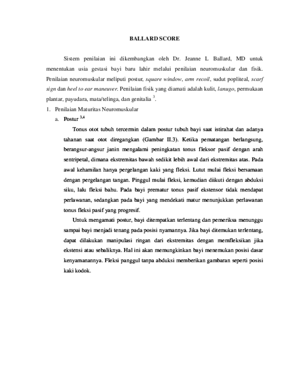 (PDF) Ballard Score