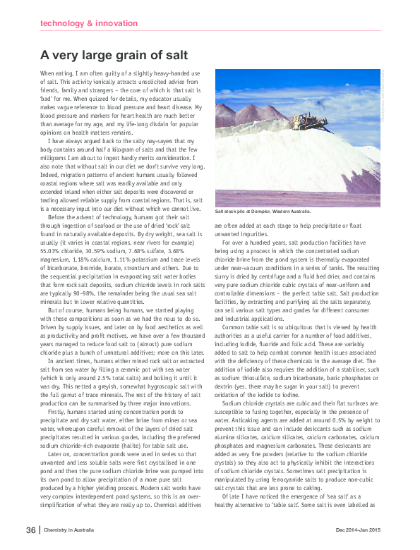 (PDF) A very large grain of salt